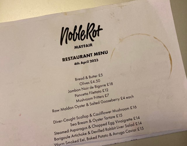 Fanfare: The Noble Rot Mayfair | fortewinks